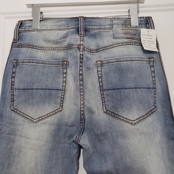 Yung Rich Nation | Jeans | Yrn Thugger Red Stripe Jeans Distressed ...